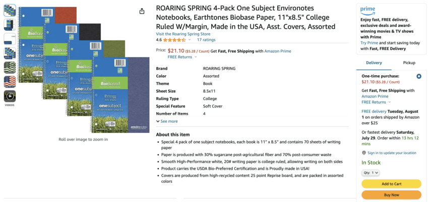 Back-to-school shopping trends on Amazon